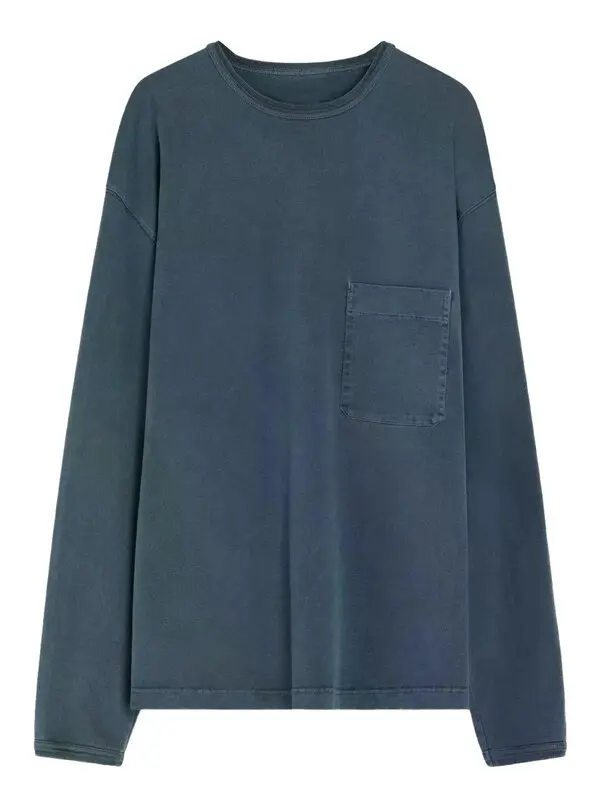 LEMAIRE Long-sleeve Pocket T-shirt - Bl807 Stone Blue