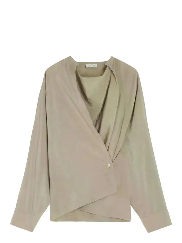 LEMAIRE Twisted Draped Blouse - Neutrals