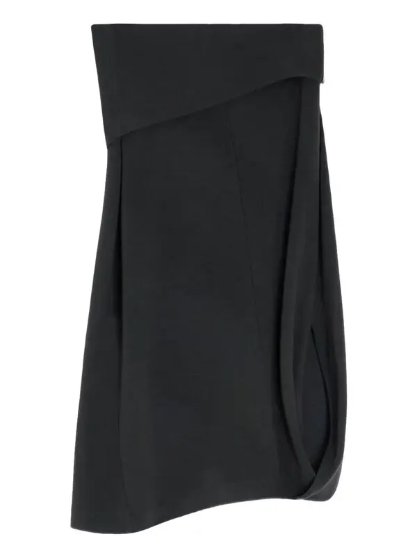 LEMAIRE Twisted-hem Midi Skirt - Black
