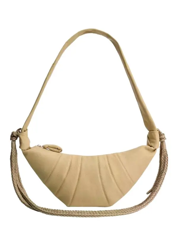LEMAIRE Medium Croissant Leather Shoulder Bag - Neutrals