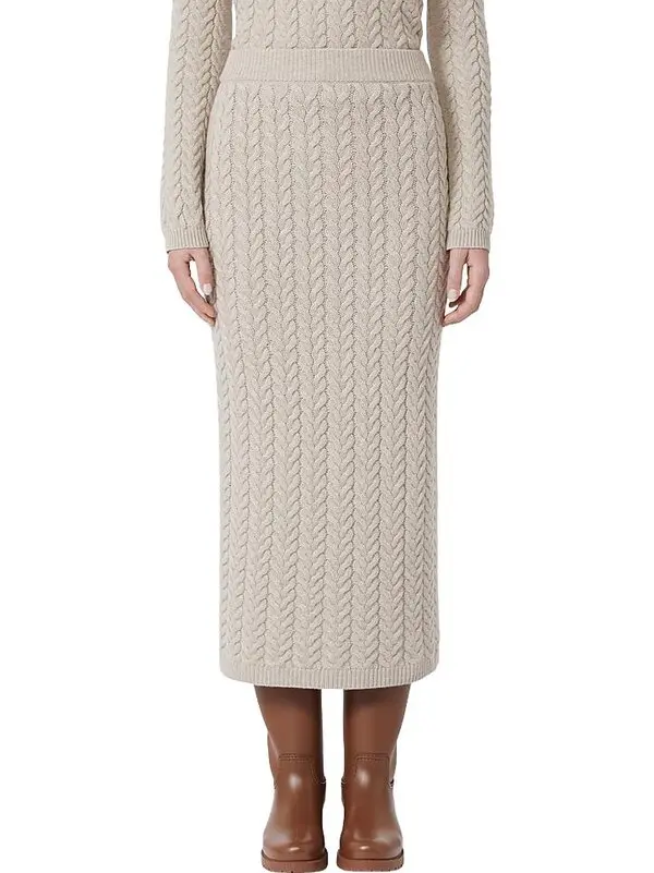 Max Mara Avignon Knitted Skirt - Sand