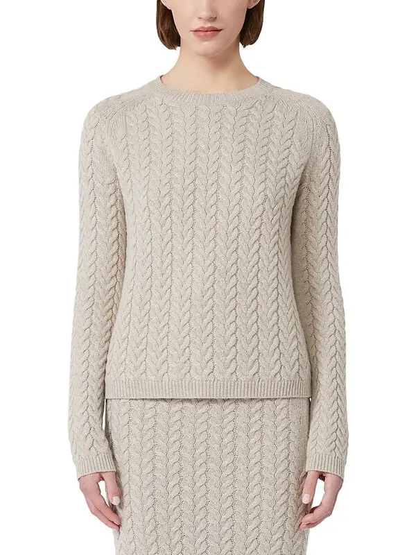 Max Mara Elaine Cable Knit Sweater - Sand