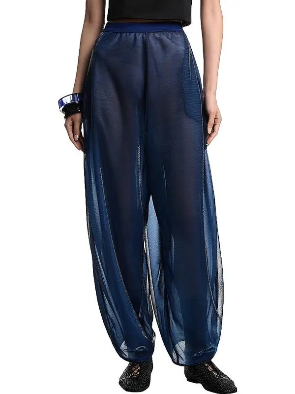 Emporio Armani Iridescent Jersey Pants - Solid Blue
