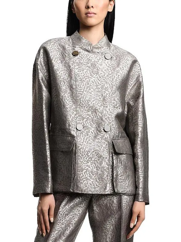 Emporio Armani Shiny Jacquard Blazer - Solid Medium