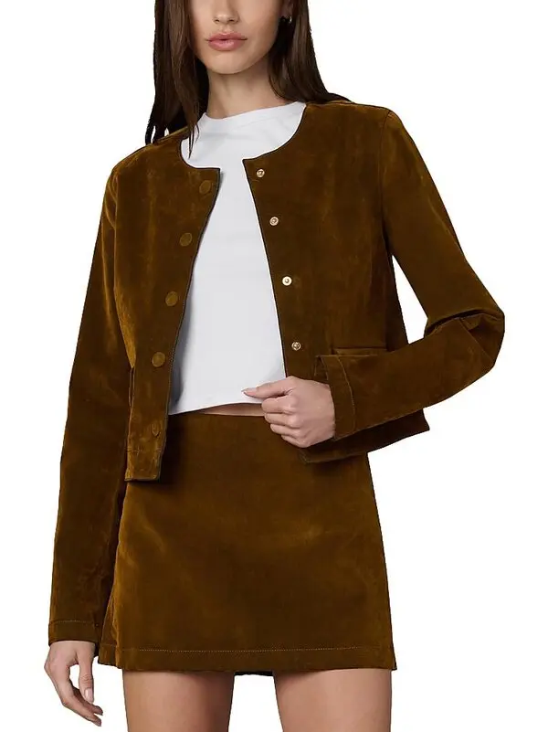 Joe's Jeans Flocked Jacket - Bronze Brown