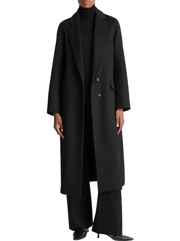 Vince Single-breasted Classic Coat - Black
