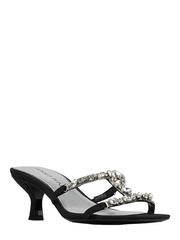 DONALD PLINER Griffon Kitten Heel Sandals - Black