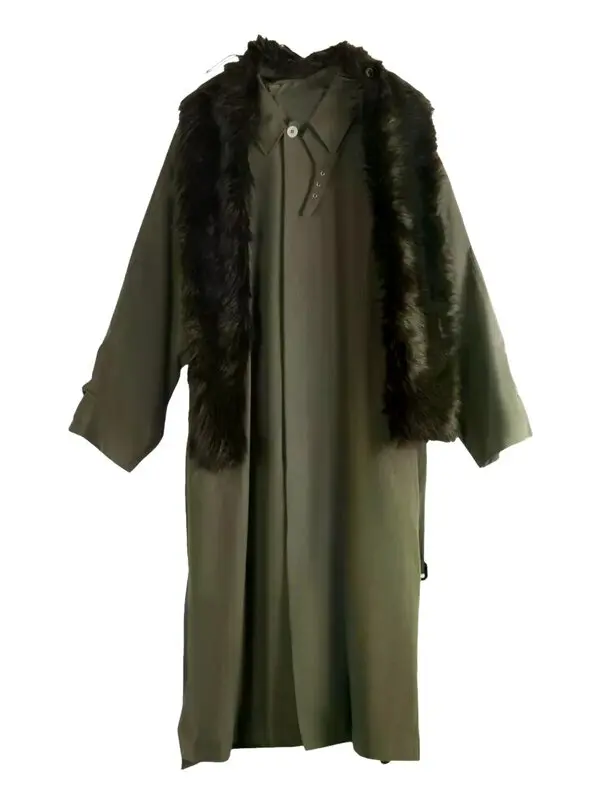 MAGLIANO Faux-fur Paneled Coat - Brown