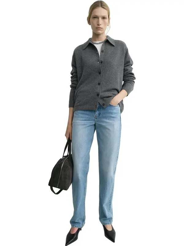 TOTEME Raglan-sleeve Cashmere Cardigan - Grey
