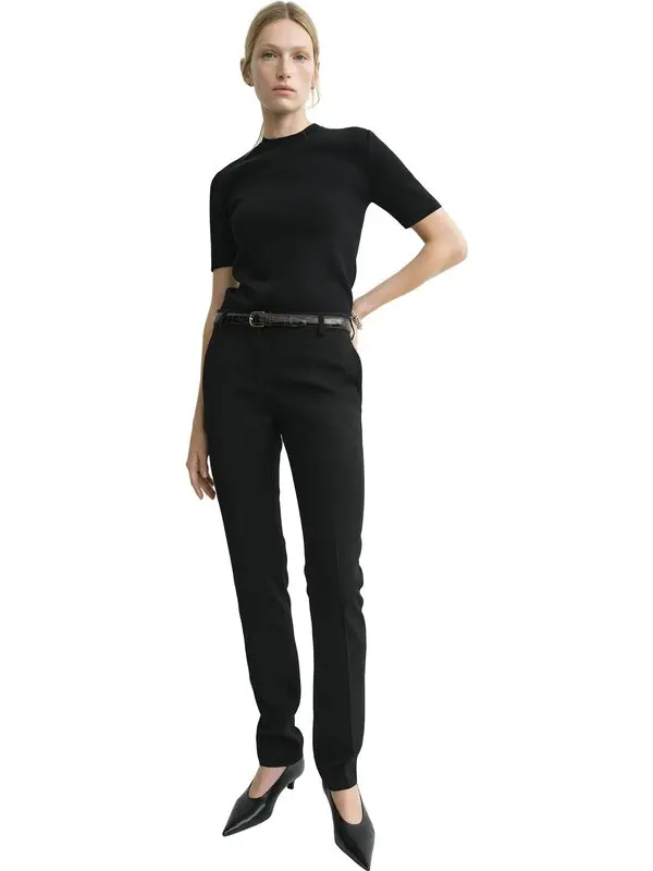 TOTEME Low-waist Slim Evening Trousers - Black