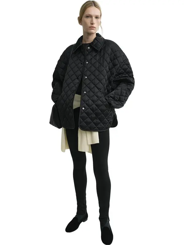 TOTEME Collared Quilted Jacket - Black