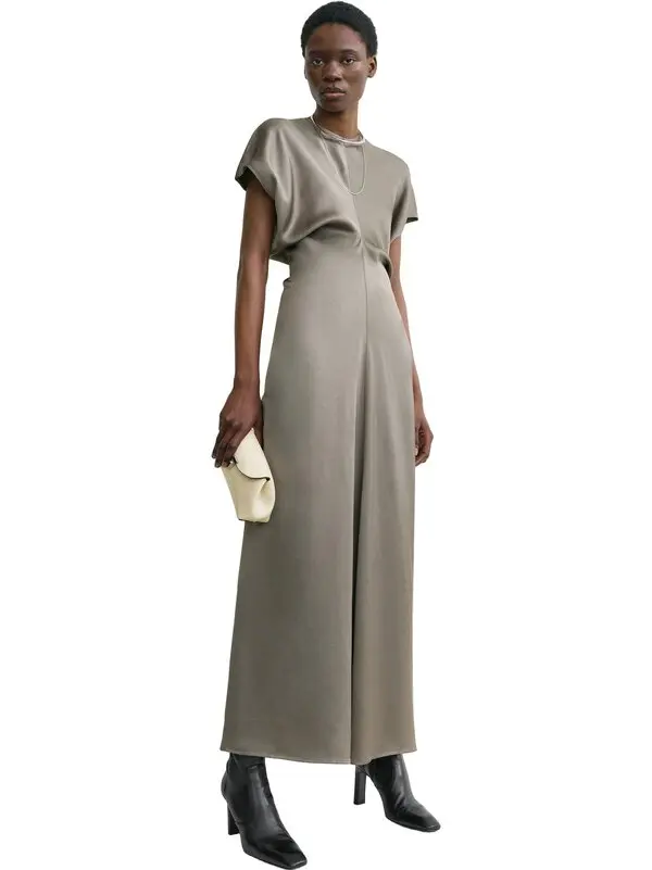 TOTEME Slouch Waist Maxi Dress - Brown