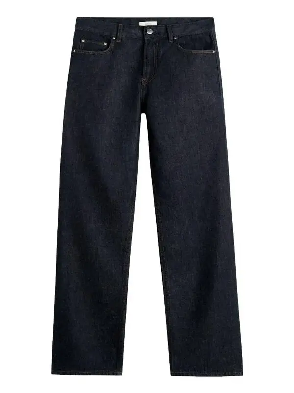 TOTEME Low Straight Leg Jeans - Rinsed Blue