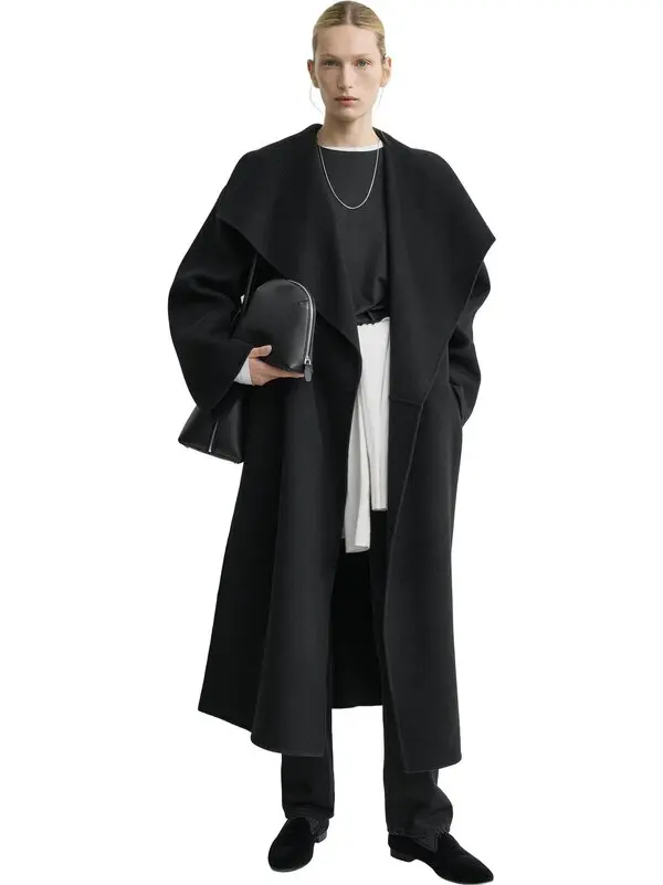 TOTEME Signature Double Coat - Black
