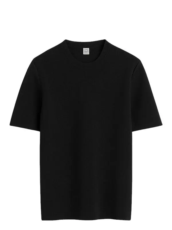 TOTEME Compact Knit Tee - Black