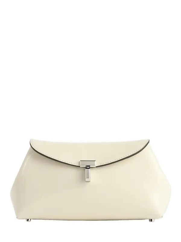 TOTEME Mini T-lock Naplack Clutch - Milk