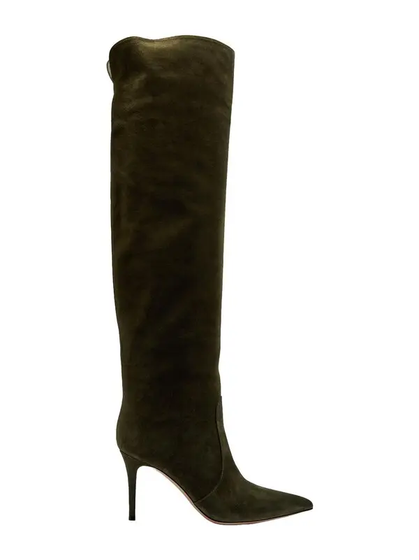 GIANVITO ROSSI Hansen Over-the-knee Suede Boots - Khaki