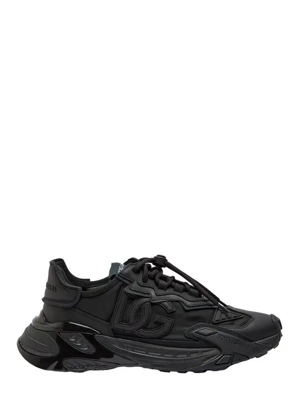Dolce & Gabbana Panelled Shell Sneakers - Black