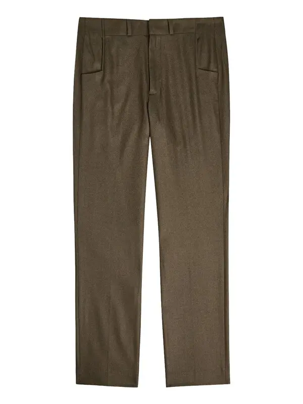 ENTIRE STUDIOS Slim-leg Wool Trousers - Pearl