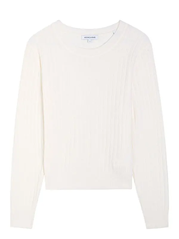 Veronica Beard Cheval Ribbed Wool Jumper - Ivory