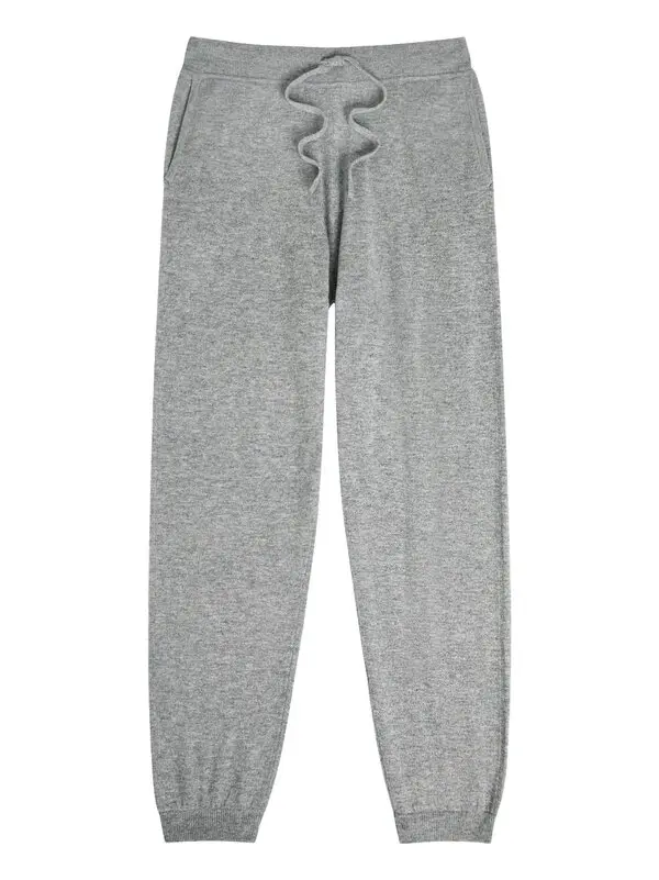 ALLUDE Tapered-leg Wool-blend Trousers - Grey