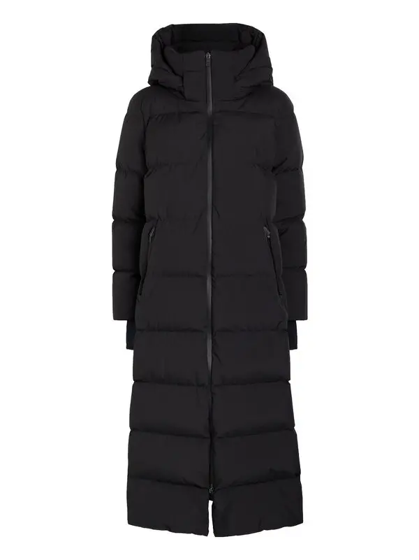 Herno Quilted Hooded Shell Coat - Black