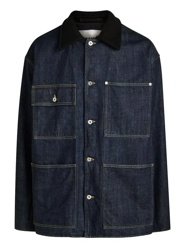 JIL SANDER Oversized Denim Jacket - Dark Blue