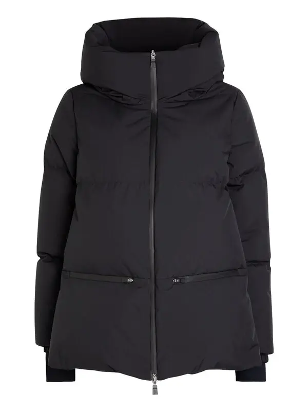 Herno Hooded Quilted Shell Jacket - Black