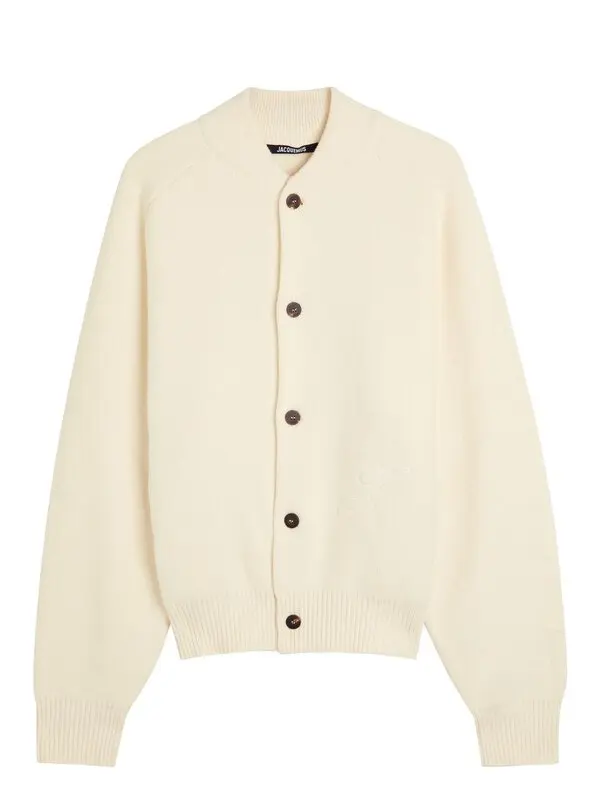 Jacquemus Le Cardigan Pallone Wool-blend Cardigan - Off White