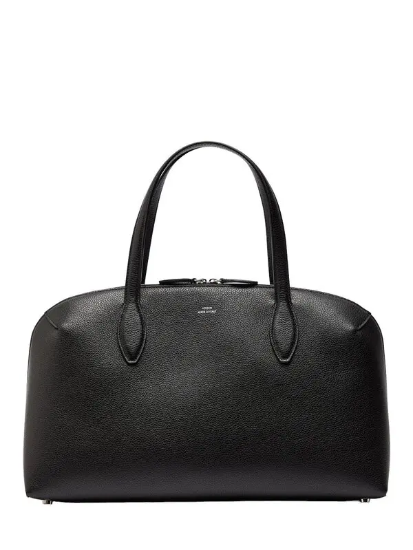 TOTEME Lounge Medium Grained Leather Tote - Black