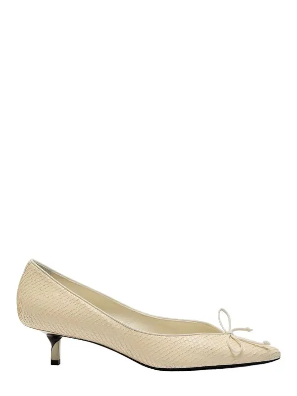Jacquemus Les Escarpins Tourni Leather Pumps - Ivory