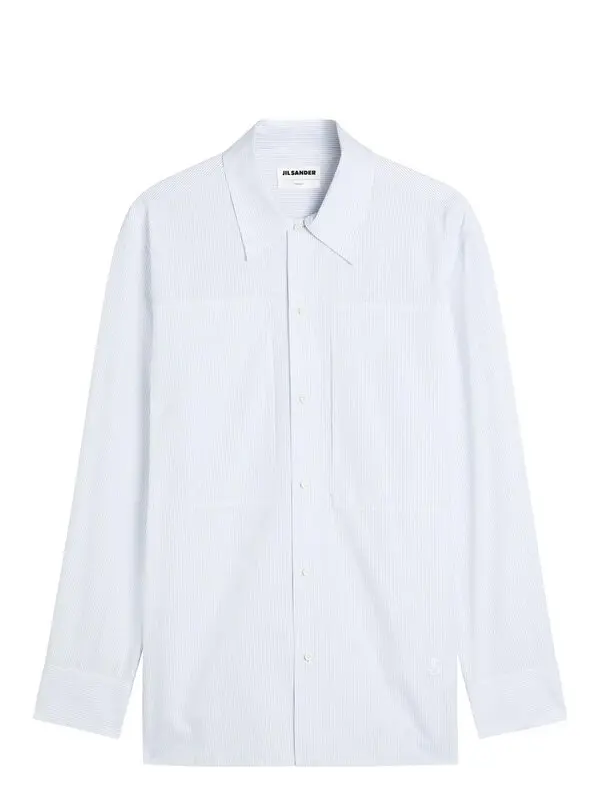 JIL SANDER Tuesday Striped Cotton-poplin Shirt - White