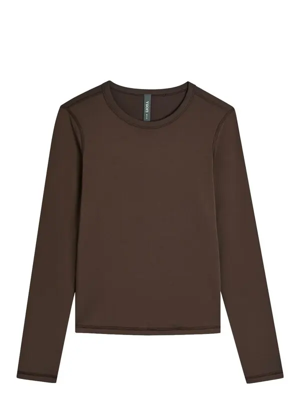 Vuori Lux Stretch-jersey Top - Brown