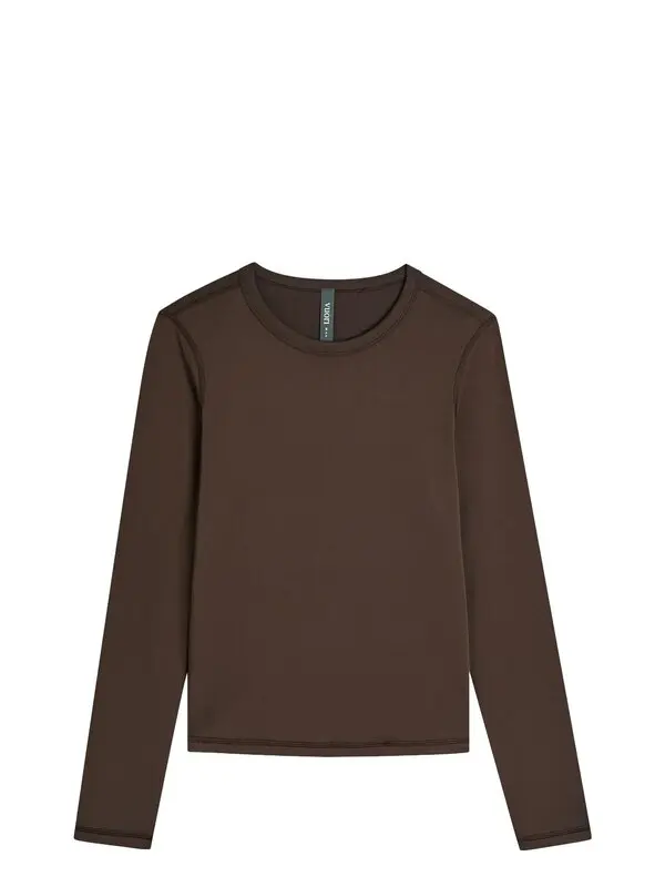 Vuori Lux Stretch-jersey Top - Brown