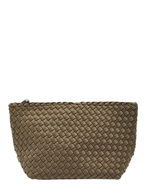 NAGHEDI Portofino Medium Woven Nylon Wash Bag - Beige