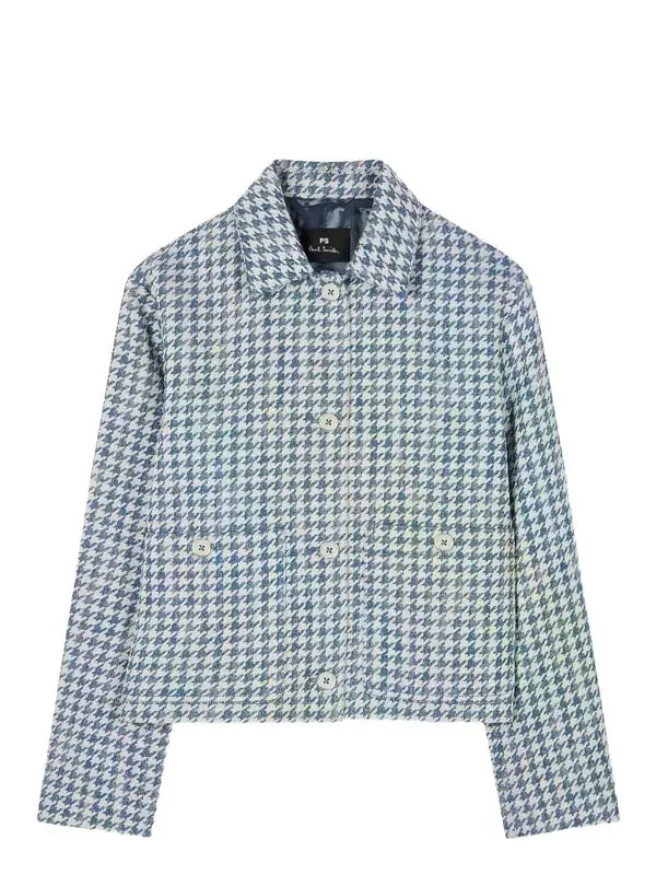 Paul Smith Houndstooth-pattern Jacket - Blue