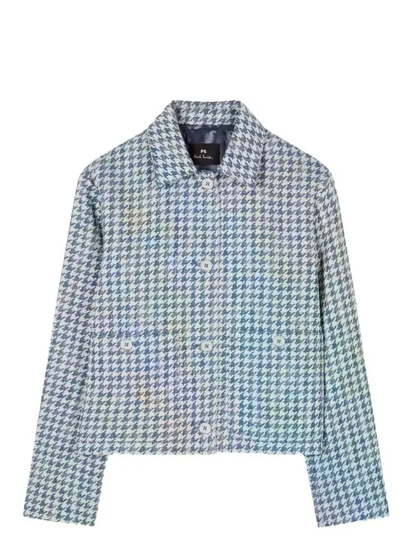 Paul Smith Houndstooth-pattern Jacket - Blue