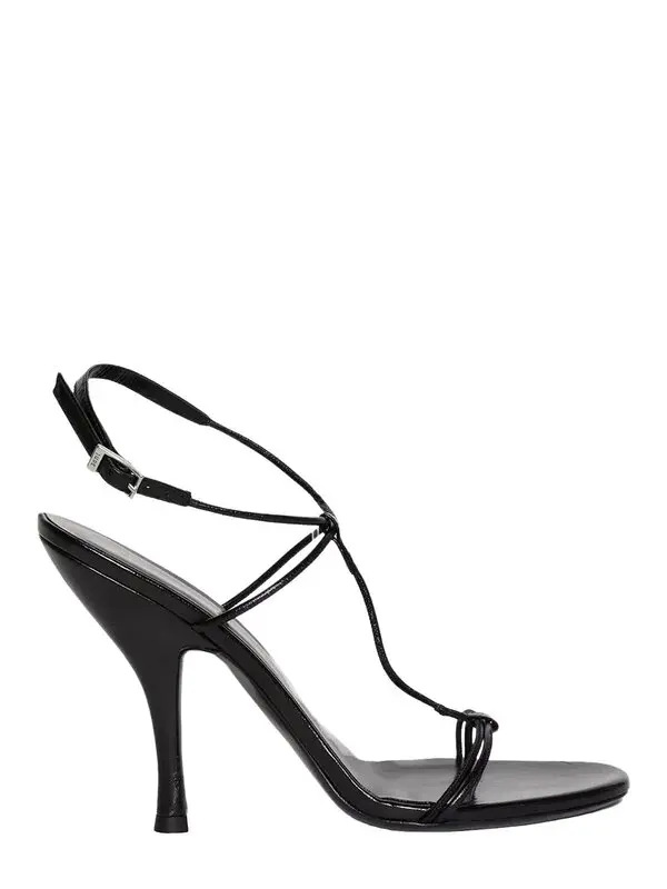 JUDE 105mm Mixer Ankle-tie Heeled Sandals - Black