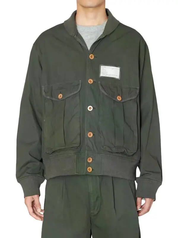 Kolor Buttoned Patch-pocket Jacket - Green