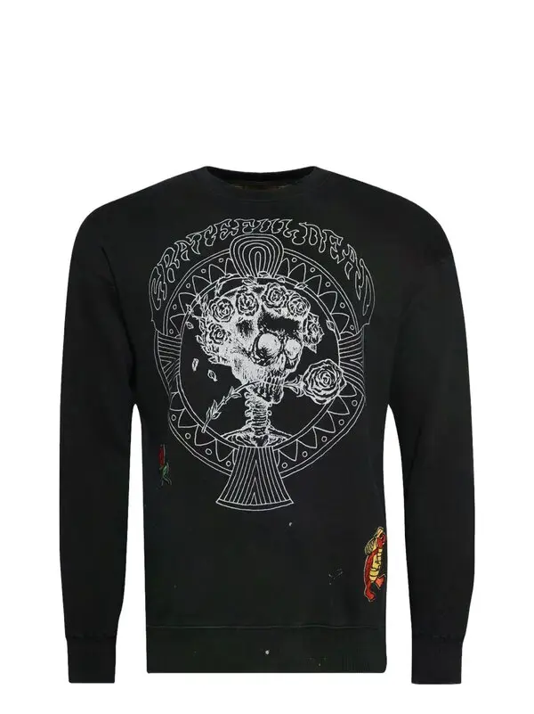 MadeWorn Skull-print Crew-neck Sweatshirt - Black