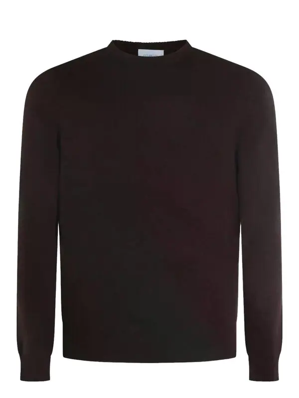 Malo Round-neck Wool Sweater - Brown