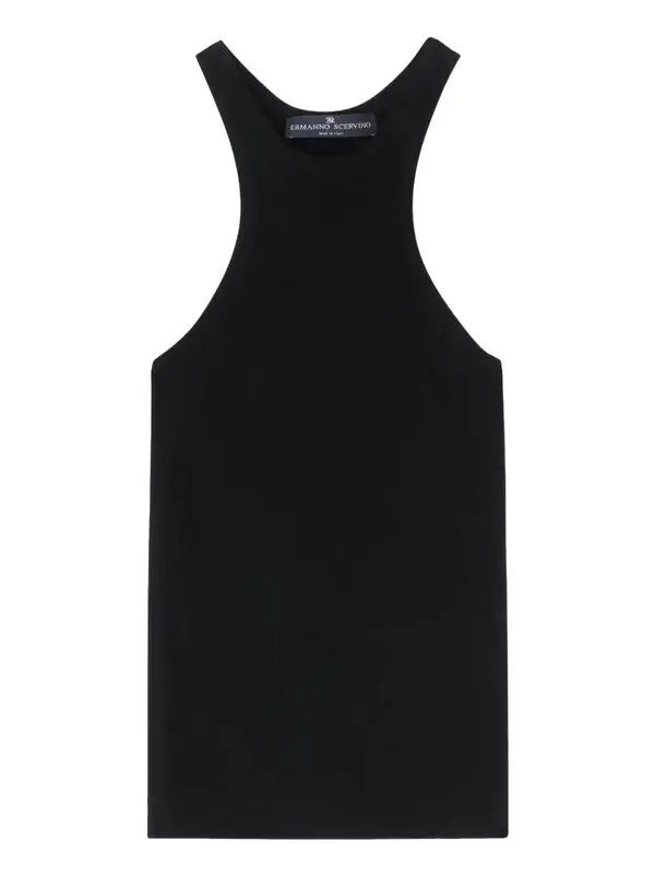 Ermanno Scervino Ribbed Halter-neck Top - Black