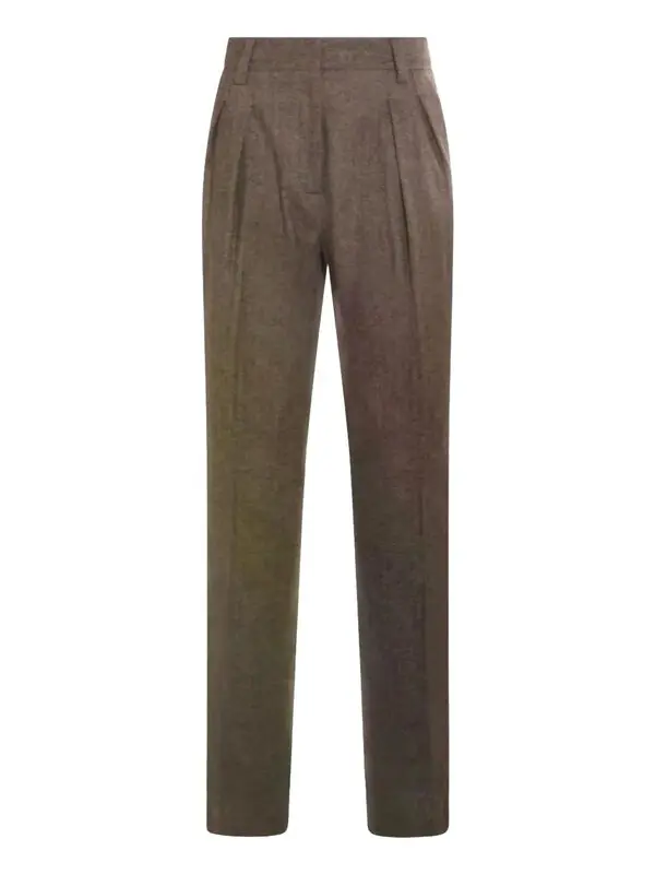 Antonelli Firenze Herringbone Trousers - Brown