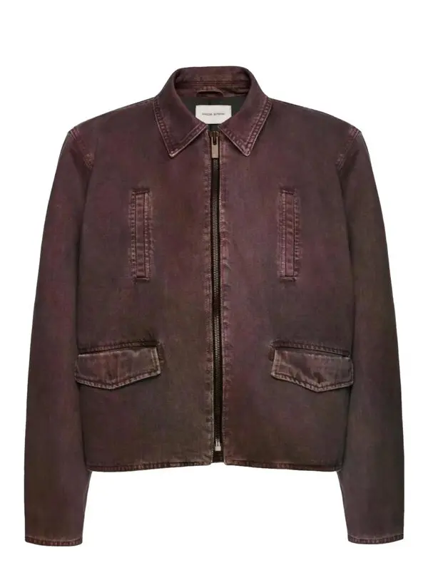 Magda Butrym Zip-front Denim Jacket - Brown