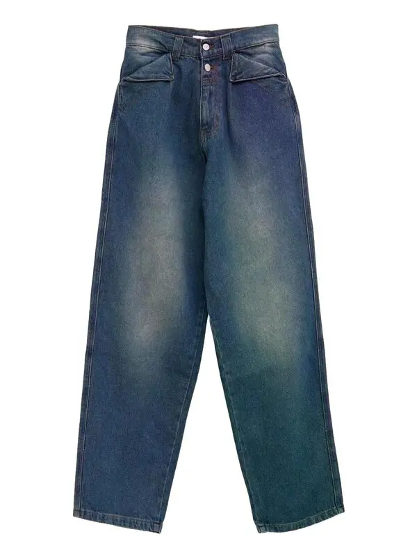 Gimaguas Button-fly Pocket Jeans - Blue
