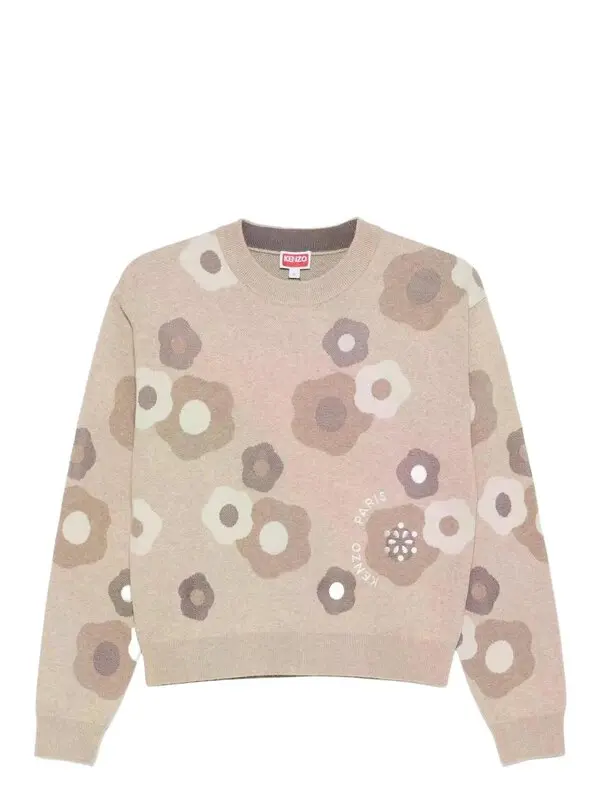 Kenzo Hana Dots Crew-neck Sweater - Neutrals