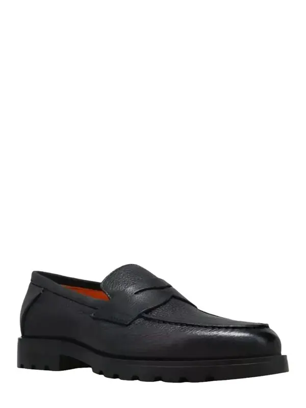 Santoni Penny Loafers - Black
