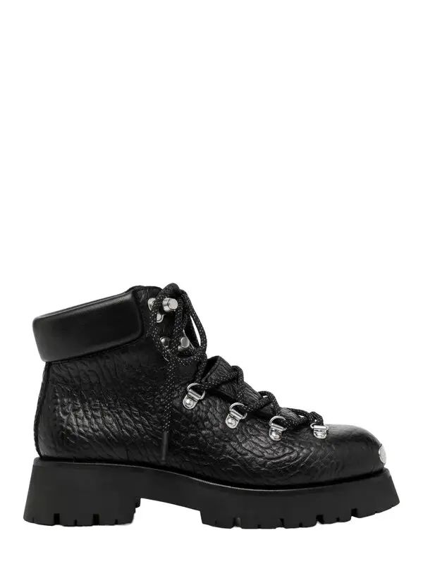 Alexander Wang Leather Combat Boots - Black