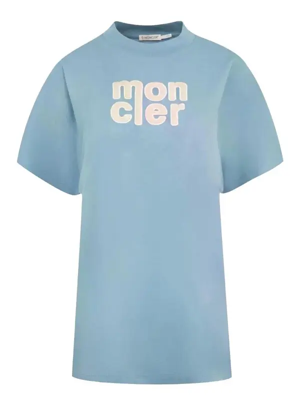 Moncler Logo-embroidered T-shirt - Blue