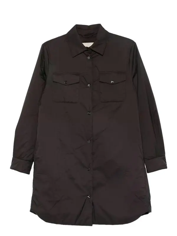 Herno Button-down Quilted Shirt Coat With Flap Pockets - Brown